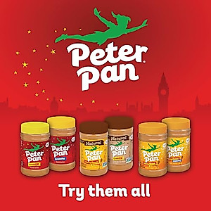 Peter Pan Crunchy Peanut Butter, Made with Roasted Peanuts, Great for Peanut Butter and Jelly Sandwiches and Peanut Butter Snacks, Gluten Free Peanut Butter, 16.3 OZ Jar (12 Count)