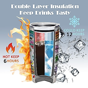 ATHAND 20 Oz Funny Sarcastic Quotes for Women,Birthday Gift for Women Girls,Idea for Best Friend Bestie, Coworker Mom Wife Coffee Travel Mug,Mom's Day Present,Multicoloured Insulated Tumbler with Lid