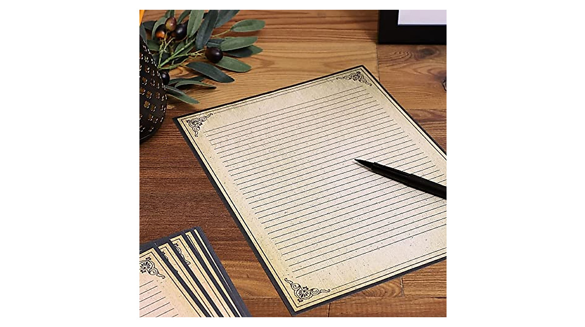 Vintage Lined Paper Set for Elegant Invitations & Letters