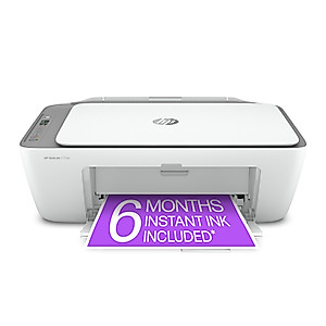 HP DeskJet 2755e Wireless Color All-in-One Printer with bonus 6 months Instant Ink (26K67A)