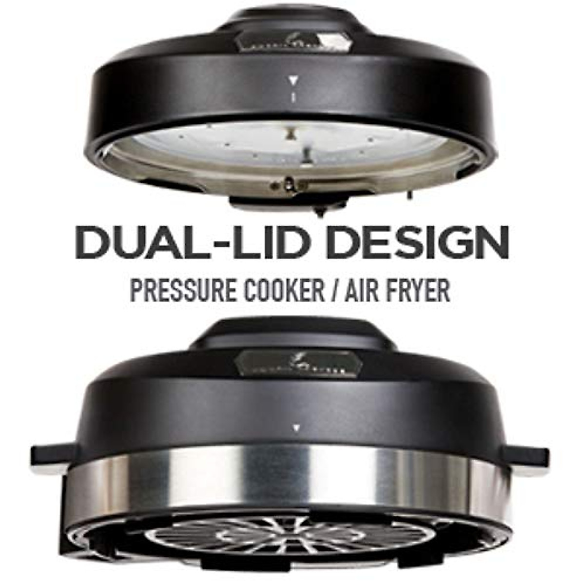 Emeril Everyday 6 QT Pressure Air Fryer, 5 Pc Accessory Pack, Silver