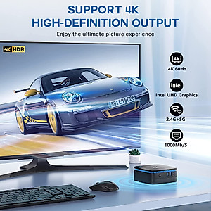 KAMRUI AK1PRO Mini Computer Mini PC 16GB RAM 512GB SSD Intel Celeron N5105 Processor Support 4K UHD, LAN, WiFi/BT