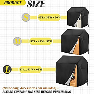 Iceberg Elf Playhouse cover, Outdoor wooden kids playhouse covers, 57" L x 57" W x 63" H, Waterproof, Sun Protection dust, Easy to put on with side zipper, 640D Heavy duty oxford fabric, (Black)