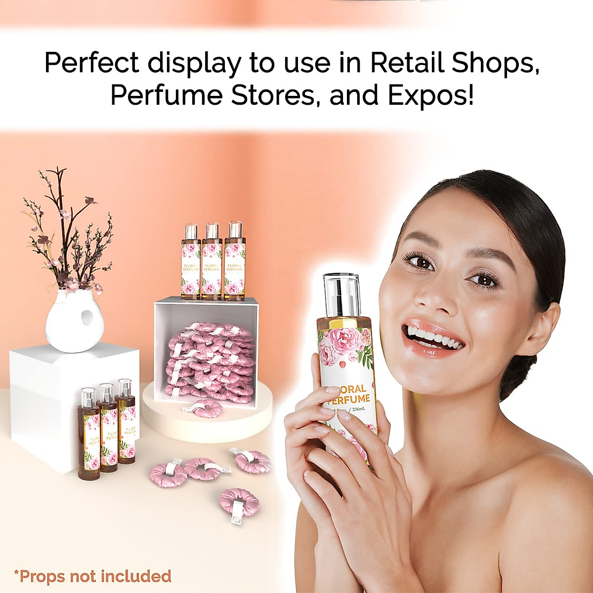 10" Acrylic Display Riser Box with One Open Side No Lid Versatile Glossy White Square Lucite Retail Product Platform or Merchandise Storage Bin by Marketing Holders