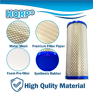 HQRP Filter & Inner Filter Kit Compatible with Briggs & Stratton 841497, 821136, 4235, 4236 Replacement for B&S 540000/610000 Series Engines