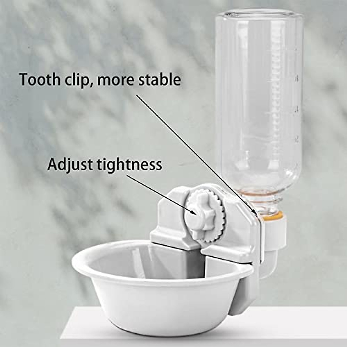 Rabbit Water Bottle,17oz Hanging Water Fountain Automatic Dispenser Water Feeder Bowl Detachable No Leak for Bunny Chinchilla Guinea Pig Hedgehog Hamsters Ferret Small Animal