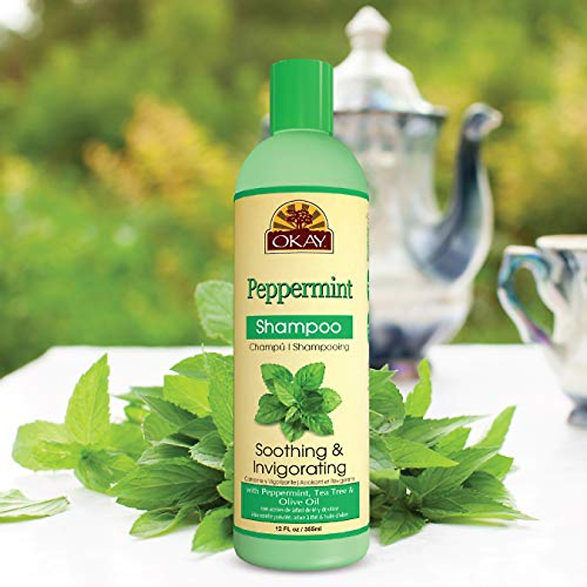 OKAY PEPPERMINT Soothing and Invigorating SHAMPOO 12oz / 355ml