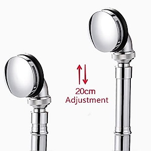 FKLGJFO Full Brass Bathroom Bathtub Drainer Push Down Up Hold Bath Waste Drains for Bathing Tub Drain