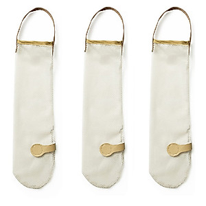 NATEFEMIN 3PCS Onion Garlic Hanging Organizer Holder Storage Kitchen Wall Bags Net 11.5 * 45CM Accessory