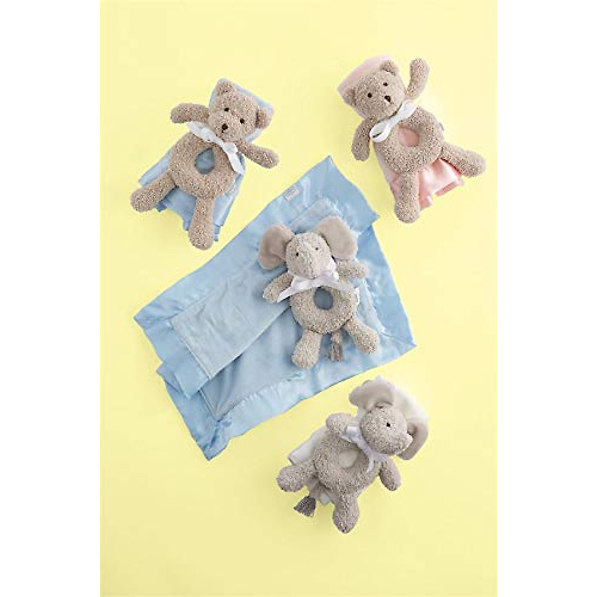 Mud Pie Ring Rattle and Lovey Set (Grey Elephant)