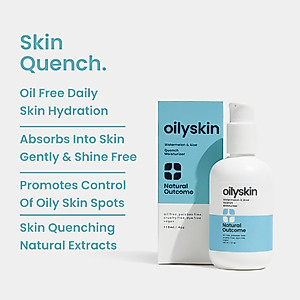Natural Outcome Oily Skin Moisturizer | Oil Free Daily Facial Moisturizer Gel w/Hyaluronic Acid | Watermelon & Aloe Vera Hydrating Face Lotion | Non-Greasy Lotion for Oily Skin Types | 4 oz