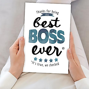 BENNLOOS Funny Boss's Day Card for Men Women, Happy Boss's Day Gift for Boss, Humor Birthday Card for Boss, Boss Thank You Card, Best Boss Ever Card