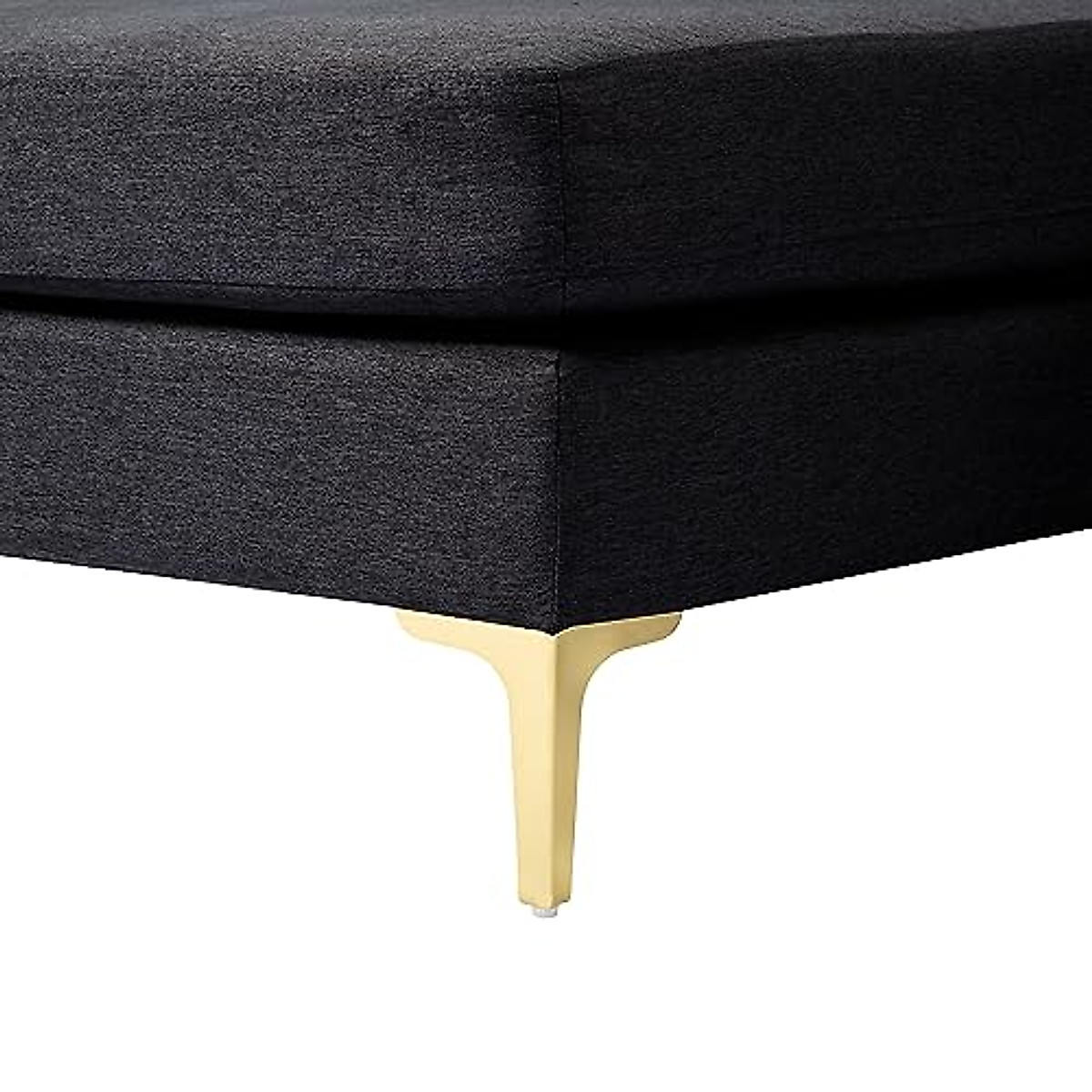 MMTGO U Shape Chenille Modular Sectional Sofa, w/Ottoman, 2 Cup Holders, USB Port, Pillows and Removable Back Cushions, 9 Pieces Upholstered Couch, for Living Room, 79, Black