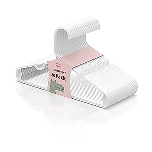 Mr. Pen- Plastic Baby Hangers, 20 Pack, White, Baby Hangers for Closet, Baby Clothes Hangers, Toddler Hangers for Nursery, Kid Hangers, Infant Hangers, Kids Clothes Hanger, Hangers for Baby Clothes