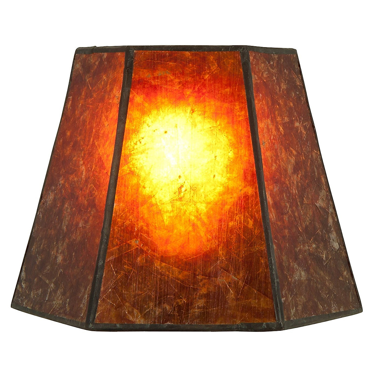 Upgradelights 10 Inch Uno Down Bridge Mica Lamp Shade Replacement for Floor Lamps (6x10x7)