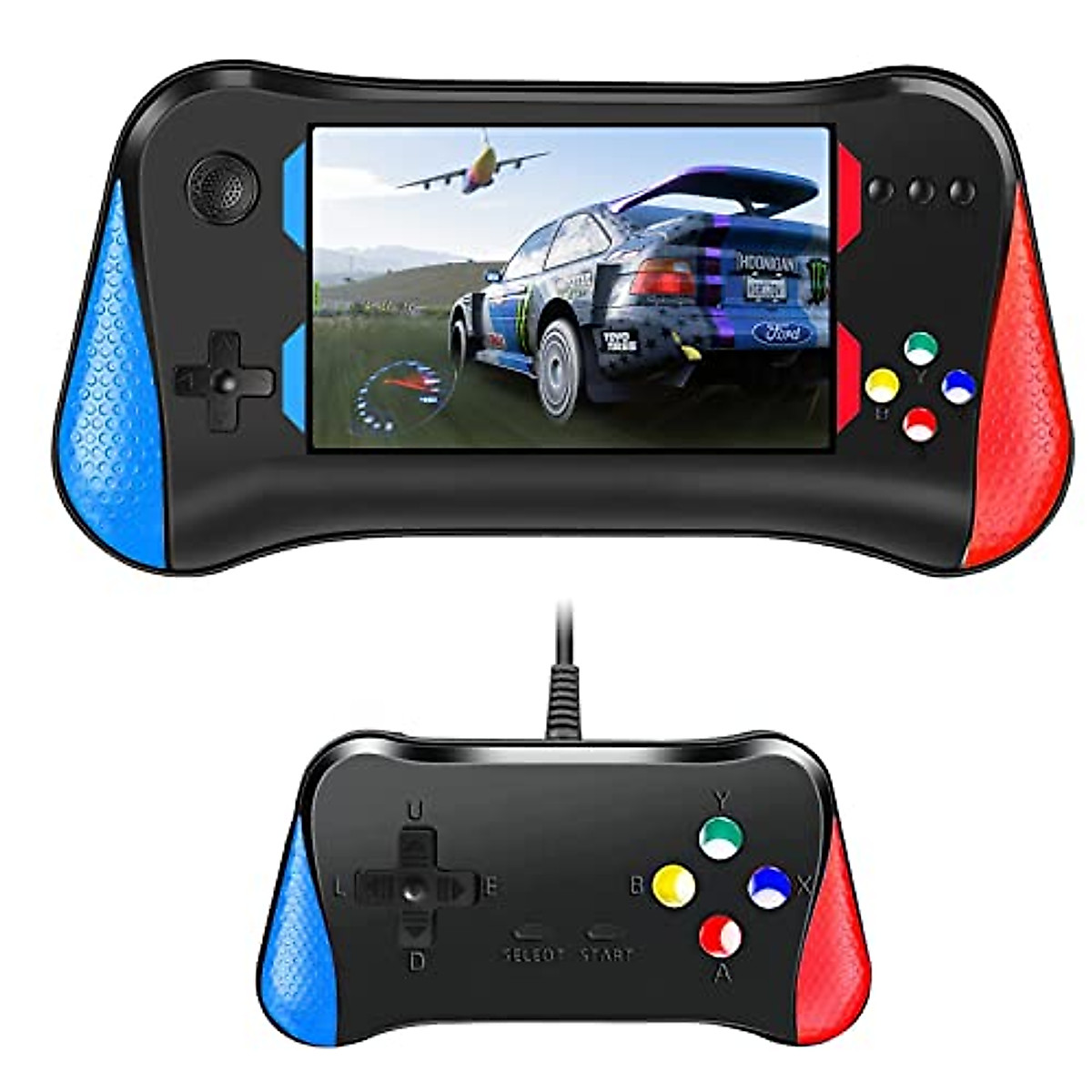 Handheld Game Console for Kids Adults, 3.5'' LCD Screen Retro Handheld Video Game Console, Preloaded 500 Classic Retro Video Games with Rechargeable Battery, Support 2 Players and TV Connection