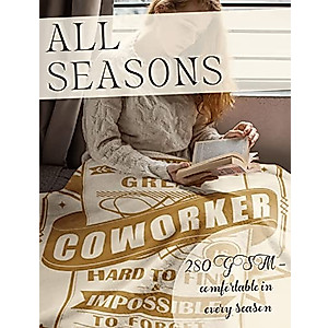 InnoBeta Coworker Employee Colleague Appreciation Gifts Flannel Fleece Blankets Throws, A Truly Great Coworker, Leaving Farewell New Job Presents for Men/Women/Boss (50"x 65") - Yellow