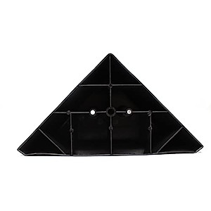JSP Manufacturing 3" Triangle Plastic Furniture Black Corner Legs - Sofa Couch Chair Ottoman (4 Legs)