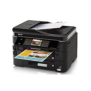Epson WorkForce 845 Wireless All-in-One Color Inkjet Printer, Copier, Scanner, Fax, iOS/Tablet/Smartphone/AirPrint Compatible (C11CB92201)