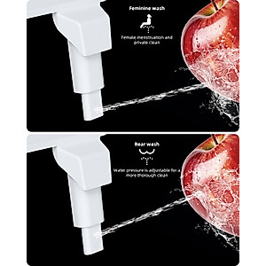 Hibbent Bidet Attachment for Toilet, Non-Electric Dual Nozzle for Frontal & Rear Wash with Universal Toilet Seats Screws and Bolts Metal