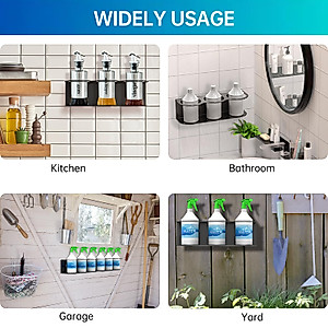IRENPORU 3 Holes All-Purpose Spray Bottle Holder Wall Mount Heavy Duty Spray Can Holder Rack Organizer Storage for Home Garage Workspace