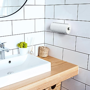 DecoBros Wall Mount Paper Towel Holder, Chrome