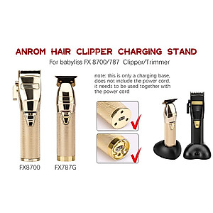 Anrom Professional Hair Clippers Charging Stand, Portable Charging Base for Babyliss 8700GCN、787GCN Hair Clippers Tools (Blue)