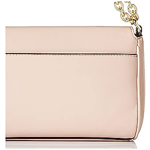 Calvin Klein Soft Lock Lamb Leather Small Convertible Crossbody Shoulder Bag, Pale Rose