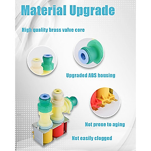 W10238100 WPW10238100 & W10341320 WPW10341320 Refrigerator Water Inlet Valve Combination Water Inlet Valve Compatible with Whirlpool/Kenmore/Kitchen-Aid Refrigerator
