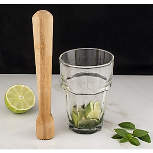 HIC Kitchen Mojito Muddler, Natural Bamboo