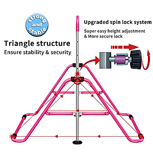Tepemccu Expandable Gymnastics Bars,Adjustable Height Gymnastic Horizontal Bars,Junior Training Bar Children Folding Training Monkey Bars for Kids