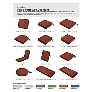 Classic Accessories Montlake FadeSafe Water-Resistant 15 x 2 Inch Round Outdoor Chair Seat Cushion Slip Cover, Patio Furniture Cushion Cover, Heather Henna Red