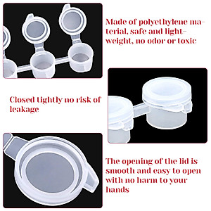 Caffox 240 Pieces Empty Paint Pot, 40 Strips Acrylic Mini Paint Container Strips Storage with Lids for Classrooms School Arts and Crafts Paint (3ml/ 0.1oz)