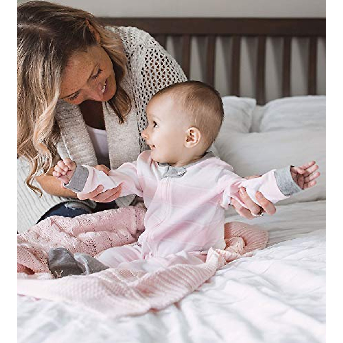 Burt's Bees Baby Girls Footed One-piece Pajamas, Sleep and Play Loose Fit, 100% Organic Cotton, Sizes NB to 6-9 Months