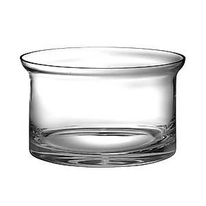 Barski - Handmade - Glass - Thick Flair Salad Bowl - Clear - 10" D (10 Inches Diameter) - Made in Europe