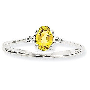 IceCarats 10K White Gold Diamond Green Peridot Ring Gemstone Band April August Birthstone Jewelry Size 6