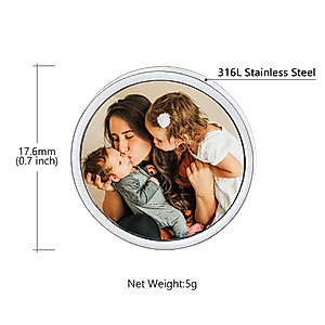 Custom4U Picture Cufflinks for Men Custom Cuff links with Photo Father of the Bride Cufflinks Memorial Gift for Groom Wedding