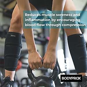 Bodyprox Calf Support Brace 2 Pack, Adjustable Shin Splint Compression Calf Wrap