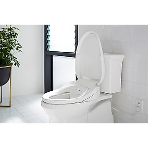 KOHLER 8298-CR-0 C3-455 Elongated Bidet Toilet Seat, Heated Bidet, Bidets for Existing Toilets with Remote Control, White