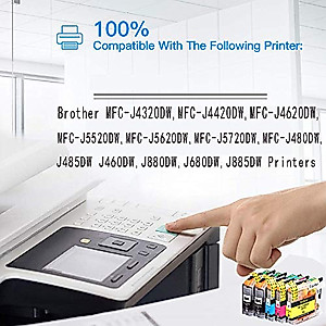 Tuobo LC203XL Replacement for Brother LC203XL Work with MFC-J480DW MFC-J885DW MFC-J485DW MFC-J880DW MFC-J680DW MFC-J4420DW MFC-J4620DW MFC-j460DW MFC-J5620DW MFC-J5720DW J5520DW J4320DW (6 Color)