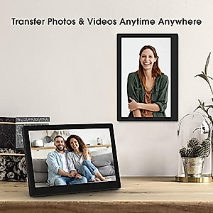 Dragon Touch Classic 15 Digital Picture Frame, 15.6” FHD Touch Screen WiFi Digital Photo Frame Instant Share Photos and Videos via App, Email, Cloud, Wall Mountable, Portrait and Landscape