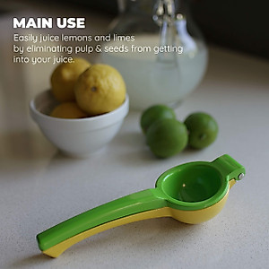 Culinary Elements Metal Lemon and Lime Squeezer: Manual Press, Easy to Use Citrus Juicer, Dishwasher Safe 1 pack