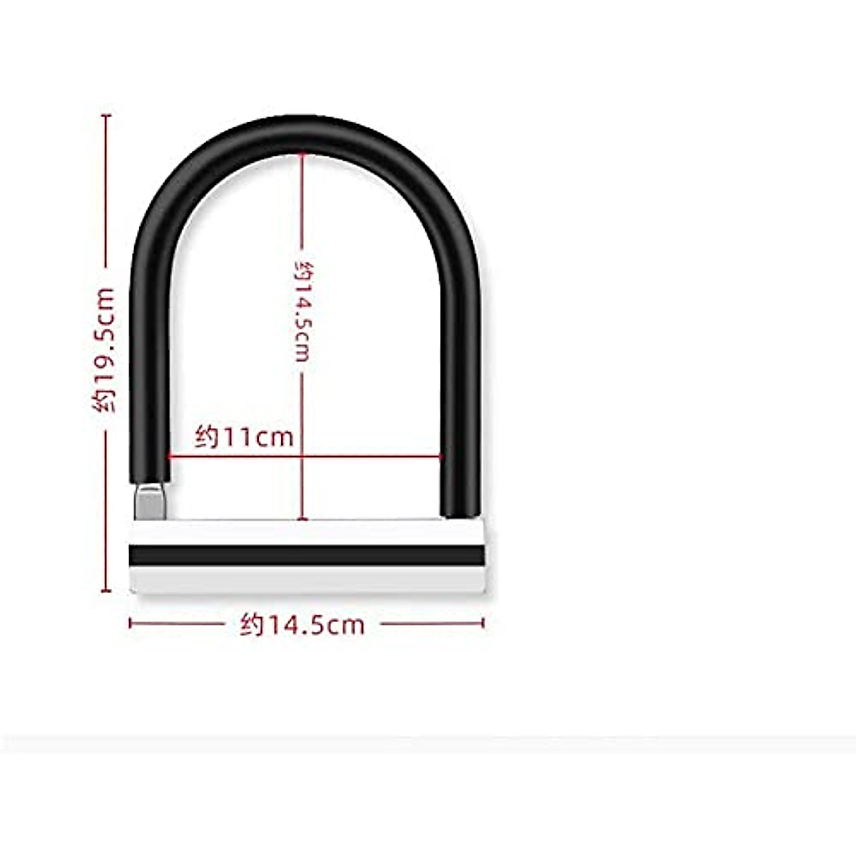 Bicycle Lock U-Shaped Lock Anti-Theft Lock Crescent Lock Core, Anti-Hydraulic Shear, Suitable for Motorcycle/Bike