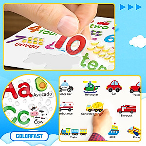 Alphabet Wall Decals for Kids Room ABC Letter Classroom Educational Learning Stickers for Kids Animal Number Wall Decor Peel and Stick Wall Stickers Decals for Bedroom Playroom Wall Decals 12 Sheets