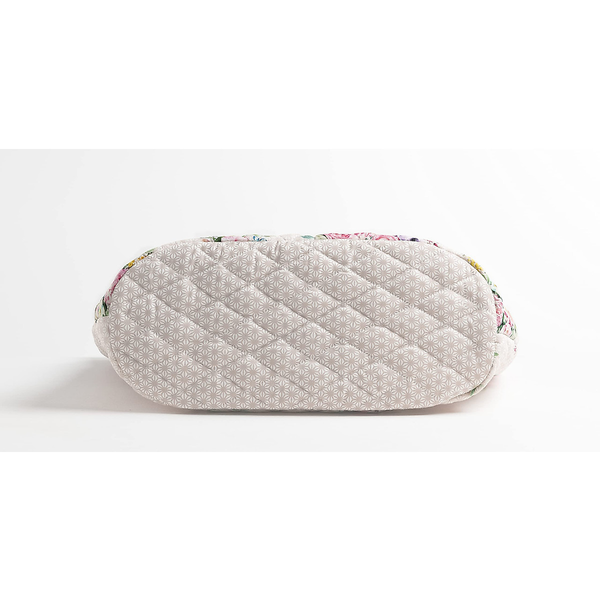 Maison d' Hermine Shopping Bag Cotton Quilted Tote Bag with Zipper Pockets & Small Pouch Shoulder Grocery Bag for Gifts Beach Travel Perfect for Men Women (Sweet Rose Lavender - Lush)