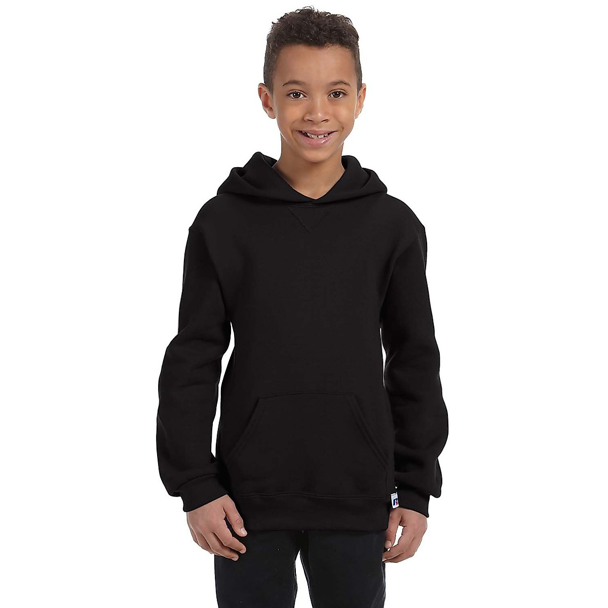 Russell Athletic boys Russell Athletic Athletic Big Boys' Fleece Crew, Hoodie-black, M Hoodie, Hoodie - Black, Medium US