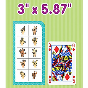 Carson Dellosa 104 American Sign Language Flash Cards for Kids, 122 ASL Signs Flashcards for Beginners and Toddlers Ages 4 and Up With Signing Illustrations