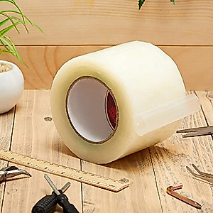 Tondiamo Greenhouse Repair Tape 4 Inch x 144 Feet Plastic Film Repair Tape Clear Film Repair Tape for Garden Greenhouse Tents Sheeting Coverings Sealing Patching Extra Strong Permanent Repair