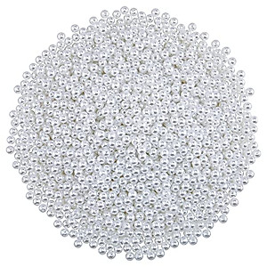 Hapeper 1000 Pack 6mm Plastic Pearl Beads, Round Artificial Pearls with Hole for DIY Craft Jewelry Making Necklace Bracelet (White)