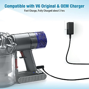 Powerextra 21.6V 4.0Ah V6 Battery Compatible with V6 DC58 DC59 DC61 DC62 DC72 DC74 Absolute Animal Motorhead Slim SV03 SV04 SV05 SV06 SV07 SV09